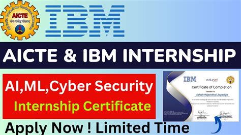 Ibm Internship Aicte Internship Ai Ml Internship With Certificate Youtube
