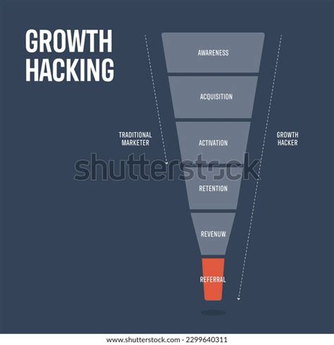 Growth Hacking Analyzing Data Strategy Infographic Stock Vector