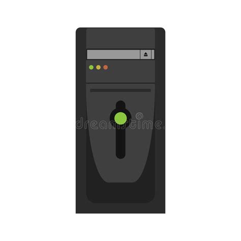 Computer Case Technology Desktop Hardware Illustration Vector Modern
