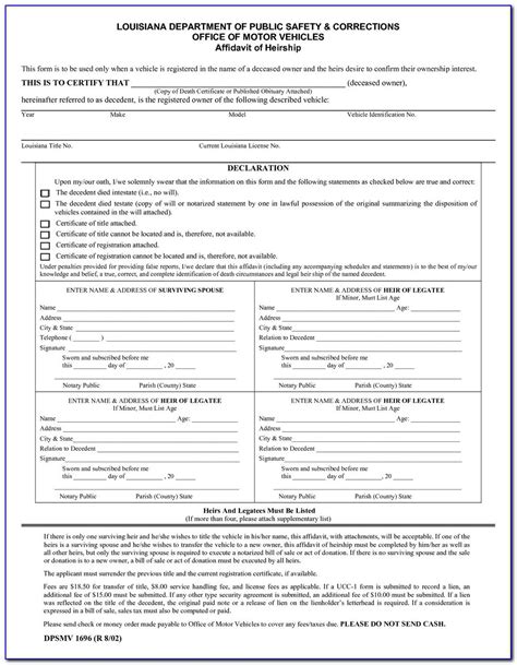 Affidavit Form Missouri Records AffidavitForm Net