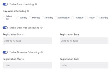 Form Restriction User Registration