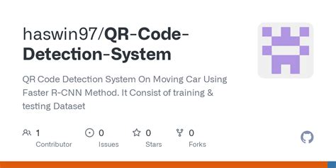 GitHub Haswin97 QR Code Detection System QR Code Detection System On Moving Car Using Faster