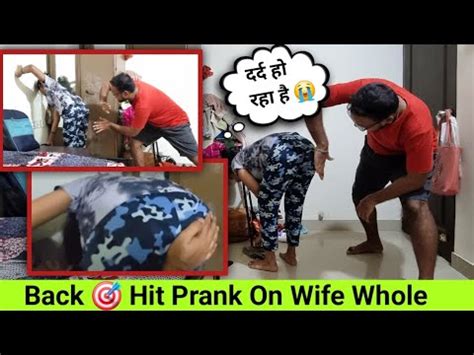 Back 🎯 Hit Prank On Wife 😅 Gone Wrong 🥺 She Started Crying 😭 Youtube