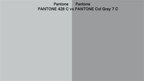 Pantone 428 C Vs Pantone Col Grey 7 C Side By Side Comparison