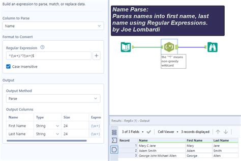 Solved Parsing Names First Name Middle Initialname L Alteryx