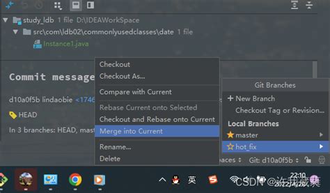Git第七章：4idea集成git，如何在idea中创建分支、切换分支、合并分支idea创建分支 Csdn博客