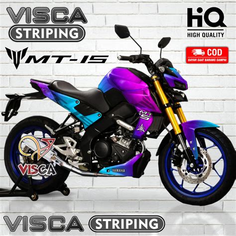 Jual Decal Yamaha Mt 15 Stiker Motor Mt 15 Dekal Mt15 Striping Mt 15 Variasi Decal Mt 15