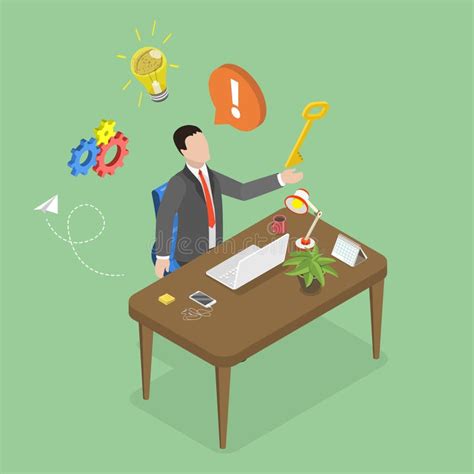 3d Isometric Flat Vector Illustration Of Business Consultor Stock Illustration Illustration Of