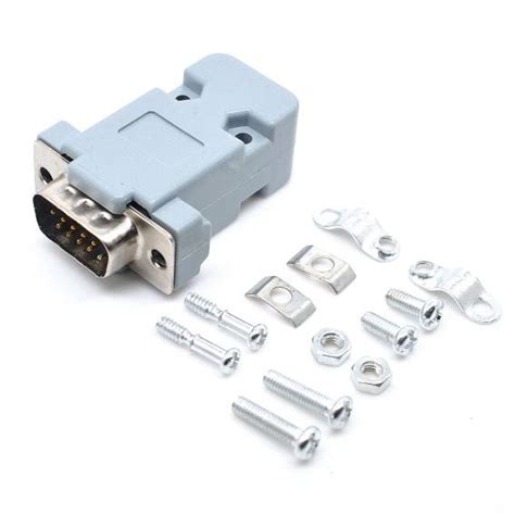 Jual Db9 Connector Male 9p With Cover Case Db 9 Pin Serial Uart D Sub