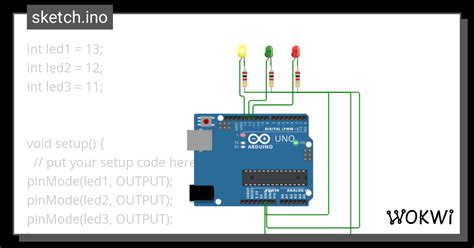 Hamid Tiga Lampu Wokwi Esp32 Stm32 Arduino Simulator