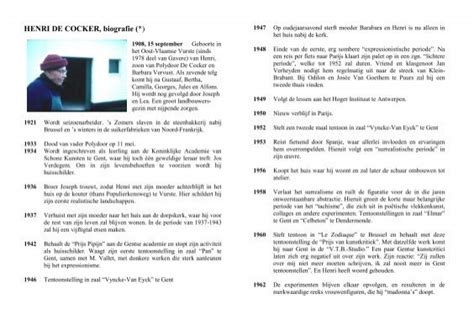 Henri De Cocker Biografie