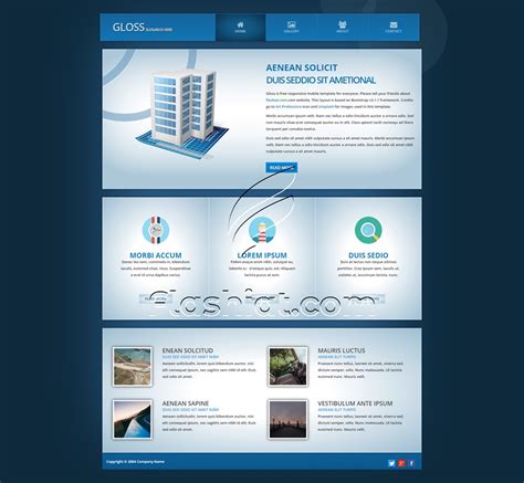 gloss free html5 and css template flashiat
