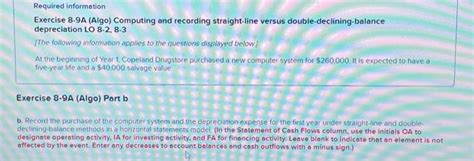 Solved Required Information Exercise A Algo Computing Chegg