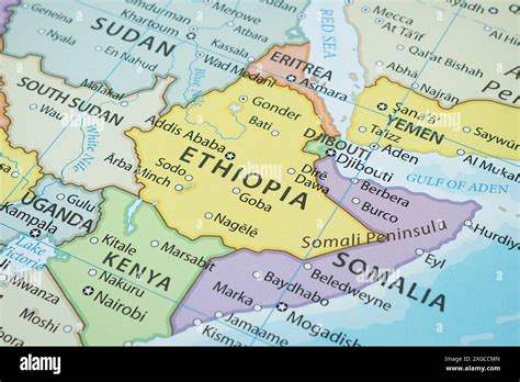 Large Size Political Map Of Ethiopia Worldometer