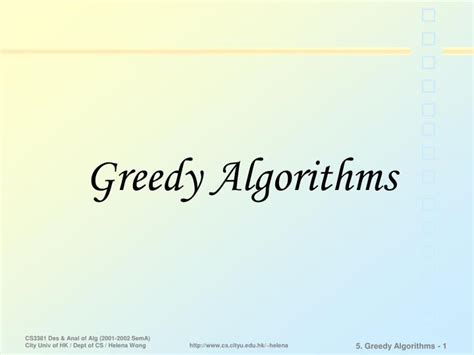 ppt greedy algorithms powerpoint presentation free download id 4497586