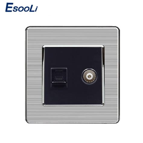Esooli 2 Gang Rj45 Internet Data Computer Jack Cat Vicedeal