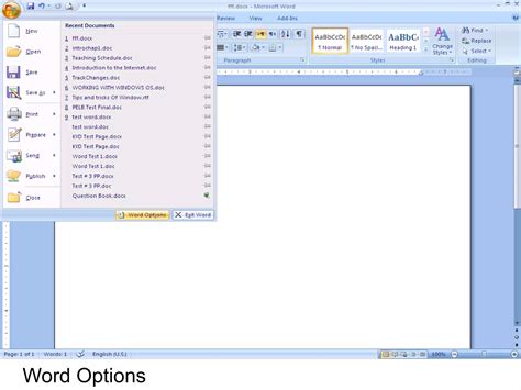 MS Word Basics ODP