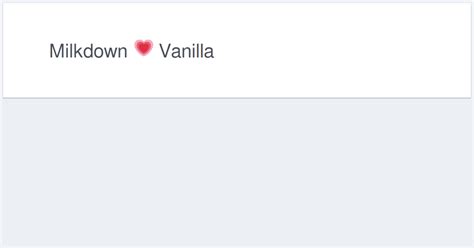 Milkdown Vanilla Setup Codesandbox