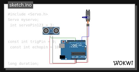 Hc Sr04 Ultrasonic Sensor And Servo Motor Copy Wokwi Esp32 Stm32