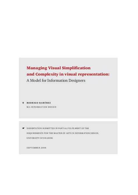 Pdf Managing Visual Simplification And Complexity In Representation A Model For Information