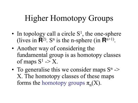 Ppt Algebraic Topology Homotopy Groups Of Spheres Powerpoint Presentation Id 671024