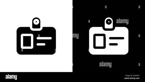 Employee Id Card Icon Set In Thin Line Outline Style And Linear Vector Sign Stock Vector Image