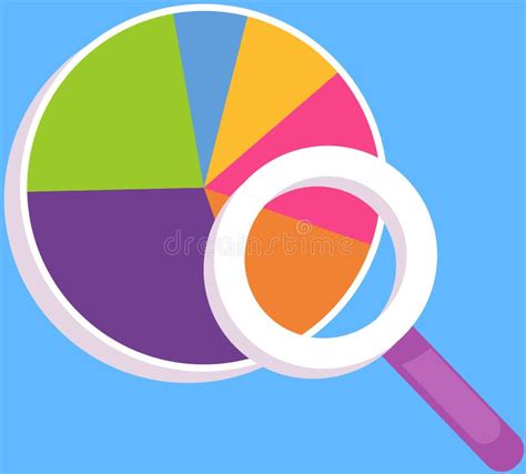 Diagram Under Magnifying Glass Statistics Financial Indicators
