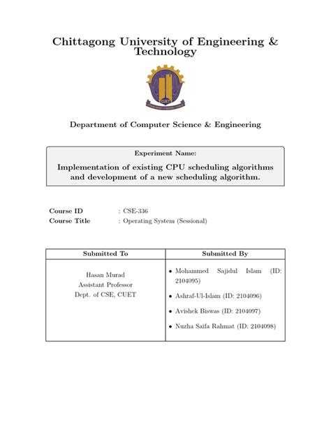 Os Lab Assignment1 Report Pdf Scheduling Computing Applied Mathematics