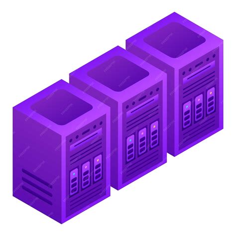 Premium Vector Server Rack Icon Isometric Of Server Rack Vector Icon