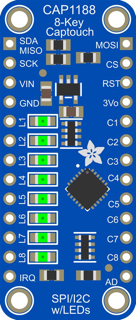 how to use adafruit cap1188 8 key capacitive touch sensor breakout