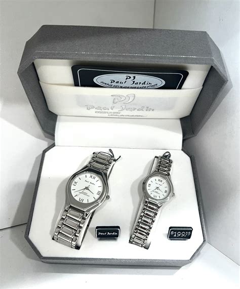 Paul Jardin Stainless Couple Set Quartz Water Resistant His And Hers