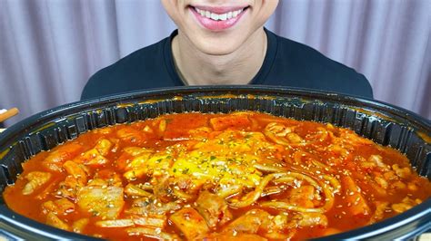 두찜 스팸부대찜닭🐔 먹방 Spam Spicy Steamed Chicken Mukbang Youtube