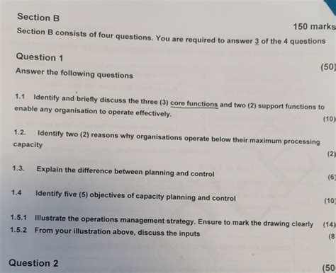 Solved Section B Section B Consists Of Four Questions You