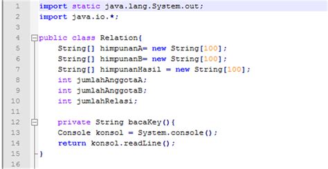 nemure no king program relasi dengan java