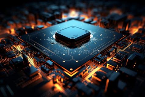 Digital Elegance Transistors Resistors And Microchips Form A