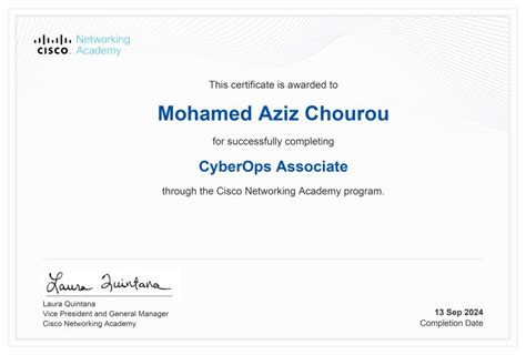 Aziz Chourou On Linkedin Cyberopsassociate Cisco Cybersecurity 11 Comments