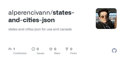 Github Alperencivannstates And Cities Json States And Cities Json
