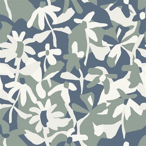 Premium Vector Vector Abstract Flower And Leaf Seamless Repeat Pattern
