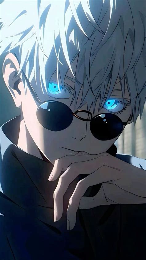 Gojo Satoru 💙🕶️🐱 غوجو ساتورو💙🕶️🐱 Gambar Animasi Kartun Ilustrasi