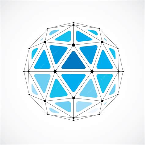 Premium Vector Vector Dimensional Wireframe Low Poly Object Blue