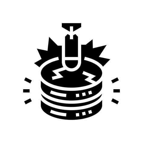 Attack Database Glyph Icon Vector Illustration 10299957 Vector Art At