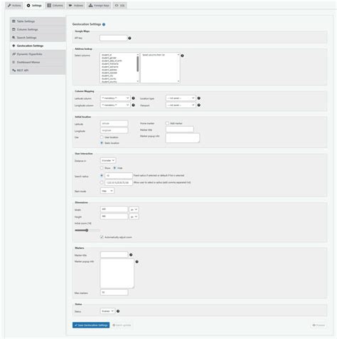 Settings Wp Data Access