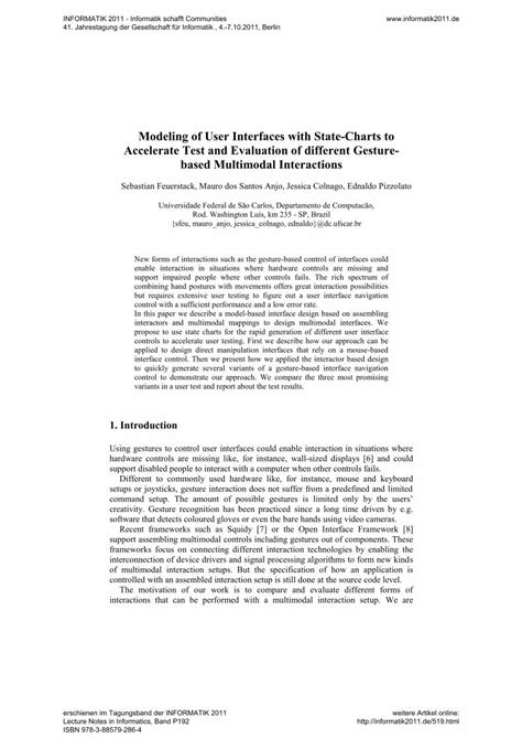 Pdf Modeling Of User Interfaces With State Charts To · Pdf