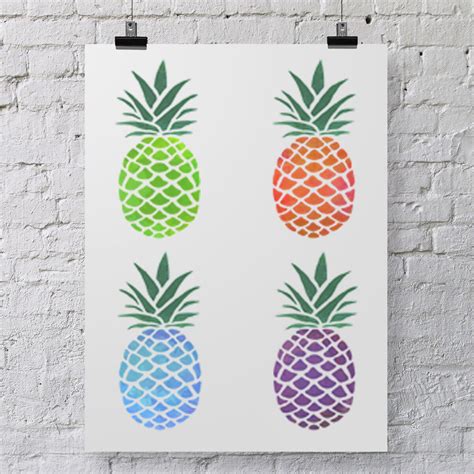 Pineapple Stencil Pattern