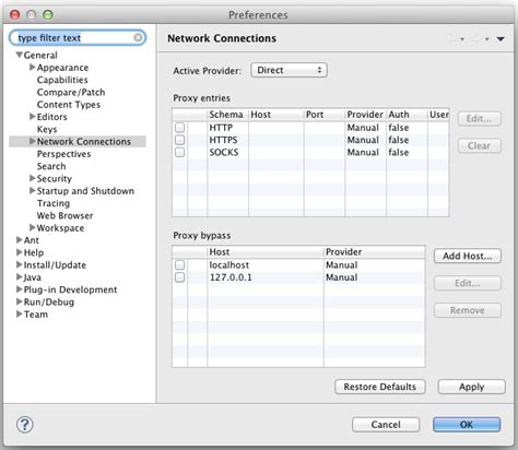 Eclipse Proxies And P2