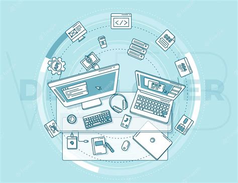 Premium Vector Web Developer Profession Detailed Illustration For