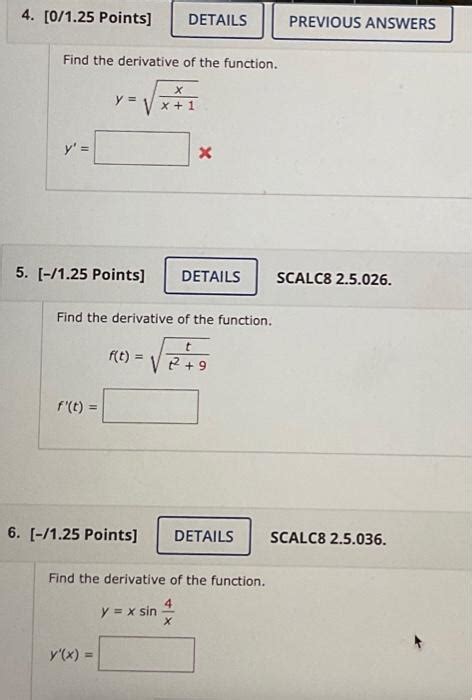 solved find the derivative of the function y x 1x y′