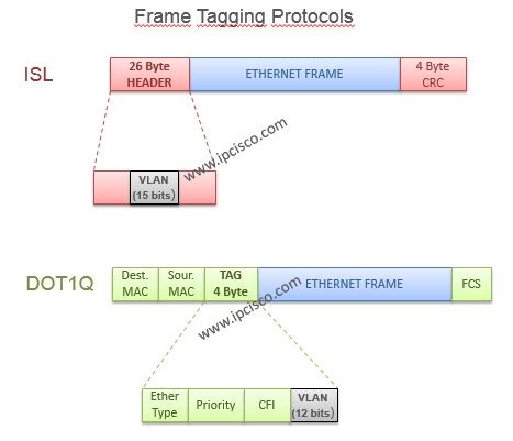 DTP And VLAN Frame Tagging Protocols ISL Dot1 Q IpCisco