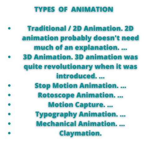 Types Of Animation