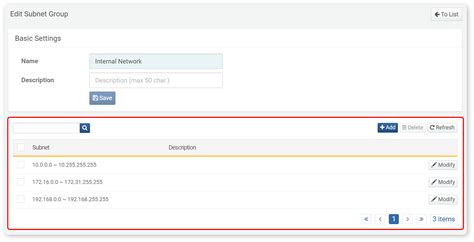 Subnet Groups Logpresso Sonar User Interface Guide